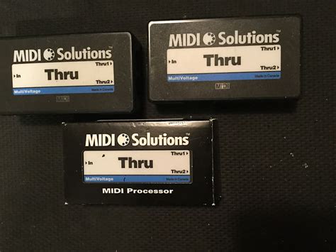 3 Midi Solutions Midi Thru 2018 Black Reverb