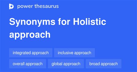Holistic Approach Synonyms 1 287 Similar Words And Phrases
