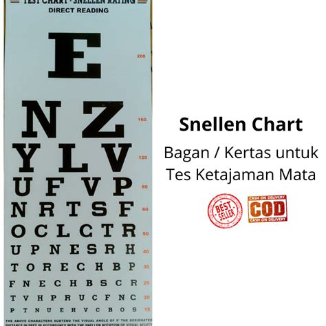 Diskon Snellen Chart Tes Ketajaman Mata Kertas Tes Mata Minus Tes Kesehatan Mata Rabun