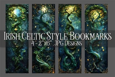 Celtic Bookmarks Irish Bookmarks S1 Graphic By Designing With Marlo · Creative Fabrica