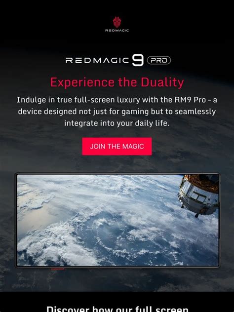 Redmagic Maximize Your Daily Enjoyment With The Redmagic Pro S Immersive Full Screen Milled