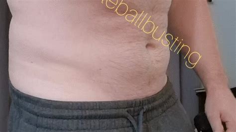 Selfbusting With Massage Device And Ball In A Sock Muscleballbusting