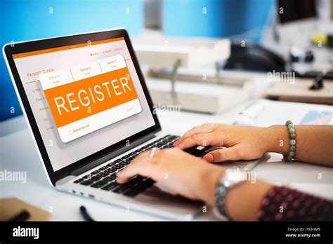 Online Application Registration Form Graphics Concept Stock Photo Alamy