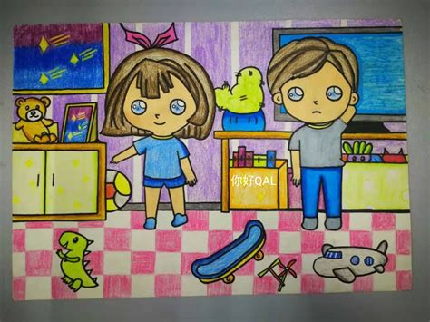 儿童画 《室内画》刚接触儿童画的时候画 堆糖，美图壁纸兴趣社区