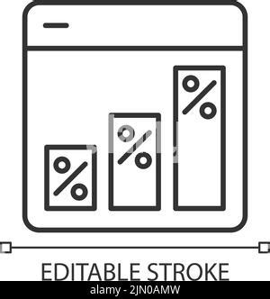 KPI Icon With A Graph Linear Design Stock Vector Image Art Alamy