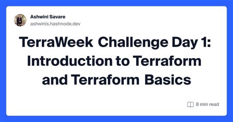 Ashwini Savare On Linkedin 🌐🔥terraweek Challenge 🔥🌐 Day 1 Introduction To Terraform And