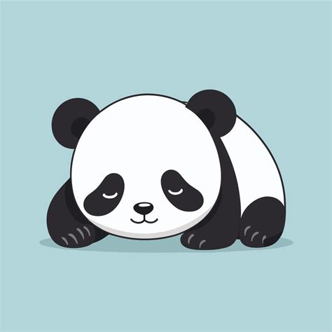 Lazy Panda Cartoon Sleeping Lying On The Floor 42887759 Vector Art At Vecteezy