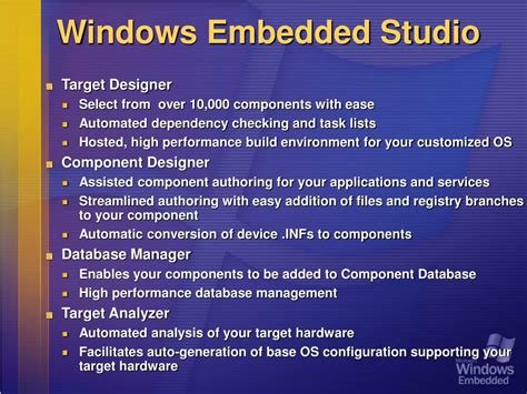 PPT Windows XP Embedded Overview PowerPoint Presentation Free Download ID 15708