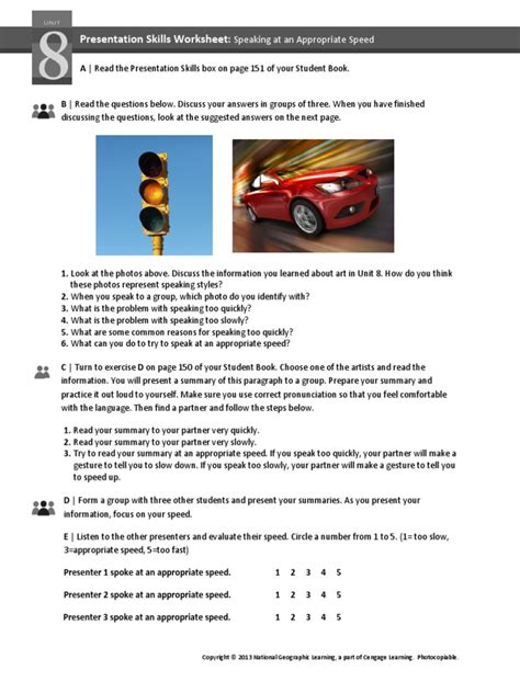 Pw1 Unit 8 Presentation Skills Worksheet Pdf