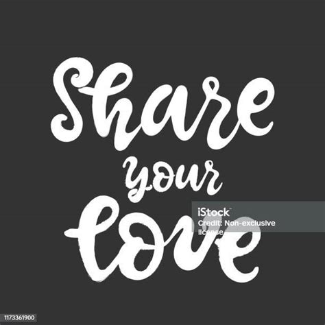 당신의 사랑을 공유 할 수 있습니다 손으로 그린 로맨틱 따옴표 영감 문자 서예 문구 Isolatedwhite 블랙 타이포그래피 포스터 기프트 인사말 카드 웹 배너 인쇄