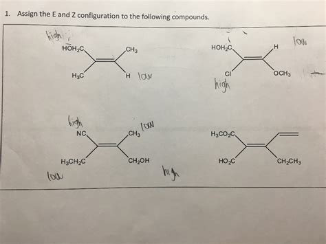 Solved Assign The E And Z Configuration To The Following Chegg