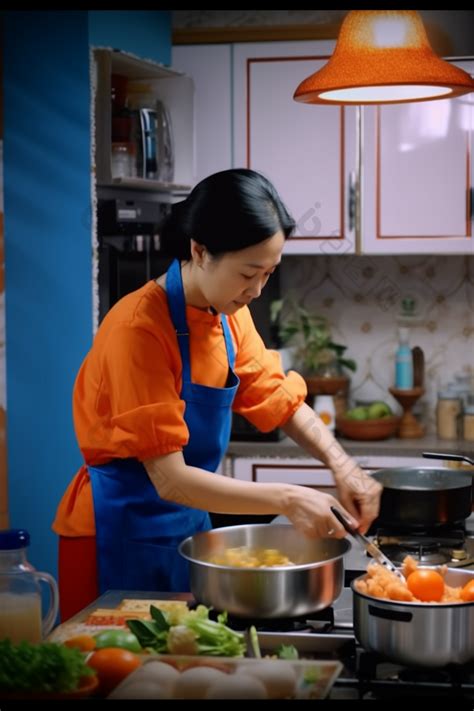 老年家政做饭服务中老年职业图片 包图网