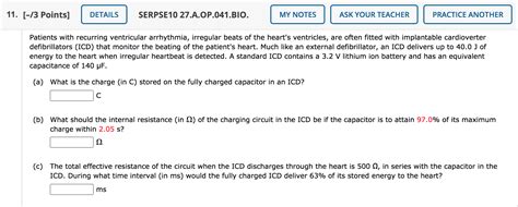 Solved 11 [ 3 Points] Details Serpse 10 27 A Op 041 Bio