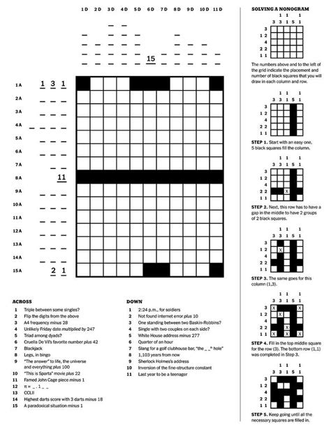 Solve A Nonogram Logic Puzzle The New York Times