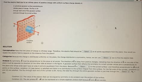 Solved Find The Electric Field Due To An Infinite Plane Of