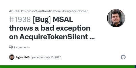 Bug Msal Throws A Bad Exception On Acquiretokensilent Broker If Rt Is Expired · Issue 1938