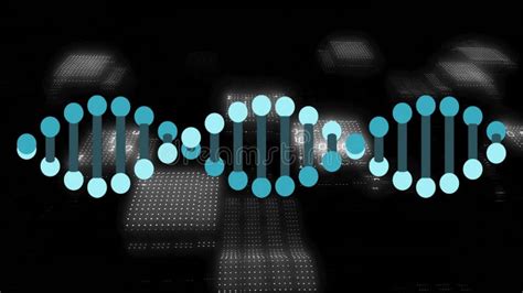 Scientific Data Processing Animation With Dna Strand And Binary Coding Elements Stock Video