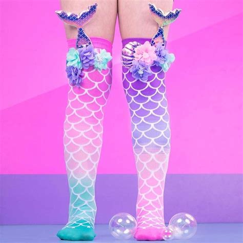 Madmia Socks Ages 6 99 One Size Fits Most Mermaid Tails Novelty Socks