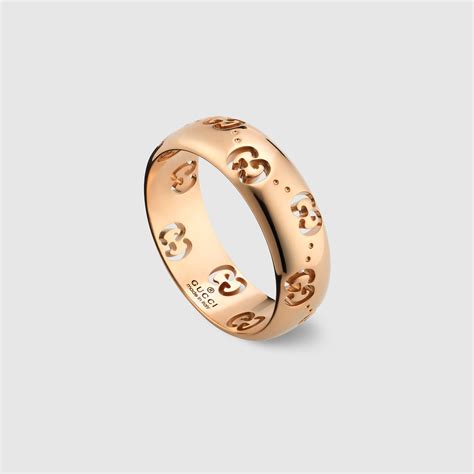 Icon 18k Gg Thin Ring In 18k Rose Gold Gucci® Us