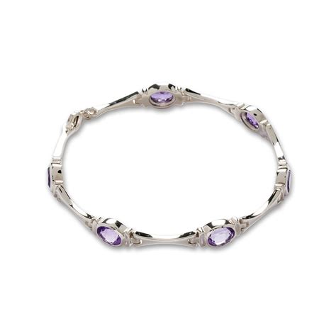 Sterling Silver Amethyst Bracelet Dawes Jewellery