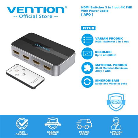 Jual Vention Hdmi Switcher 3 Input 1 Output Dt Afo Jakarta Barat