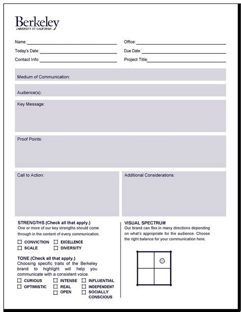 Creative Brief Templates Printable Samples