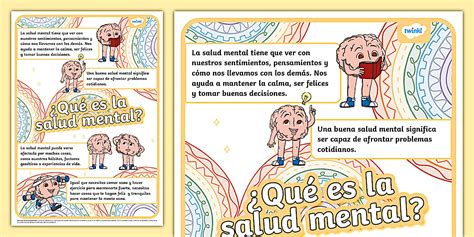 Cartel De Salud Mental Para Niños Twinkl Teacher Made