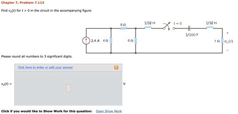 Solved Chapter 7 Problem 7 113 Find Volt For T 0 In The Chegg Com