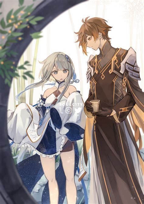 Zhongli And Guizhong Genshin Impact Drawn By Soulc Ty Danbooru