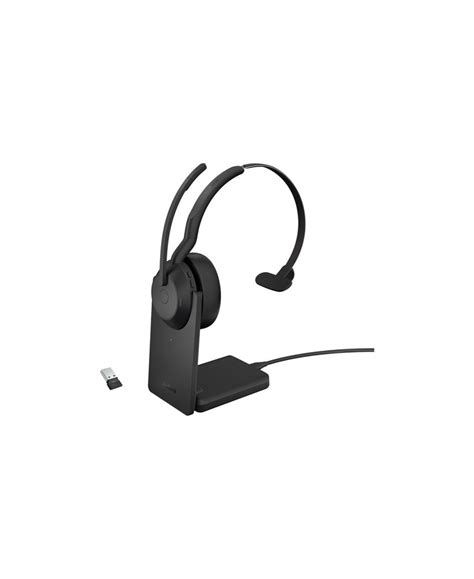 Jabra Evolve Uc Mono Bluetooth Wireless Headset With Usb A Adapter And Charging Stand