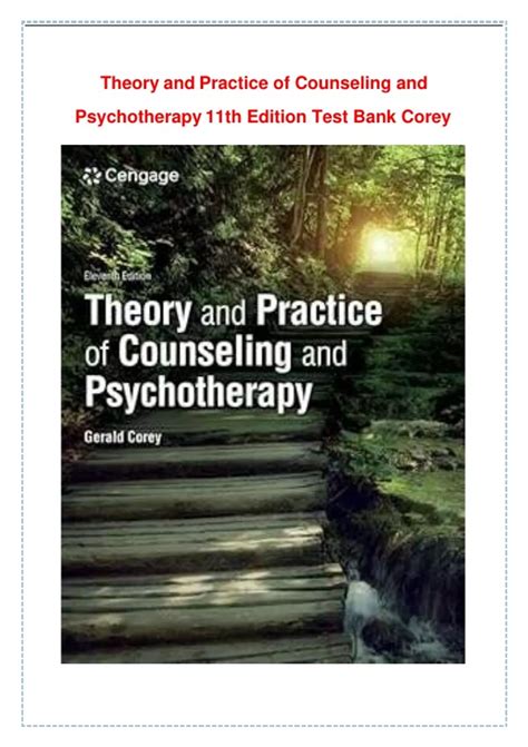 Test Bank For Theory And Practice Of Counseling And Psychotherapy Mindtap Course List 11th