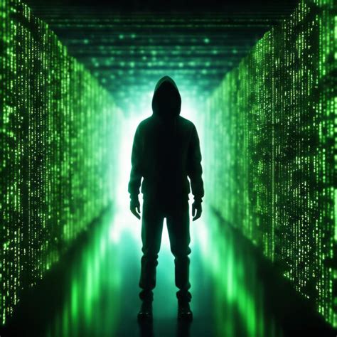 Premium Ai Image Hacker Background Data Thief Internet Attack Darknet