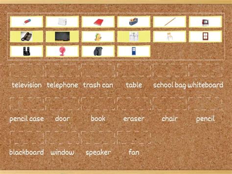 Classroom Objects Match Up
