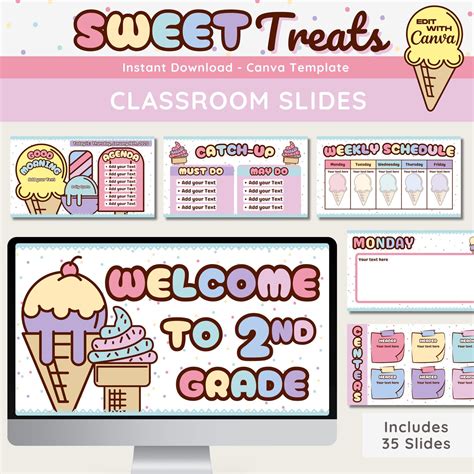 Editable Classroom Slides Education Morning Slides Pastel Teacher