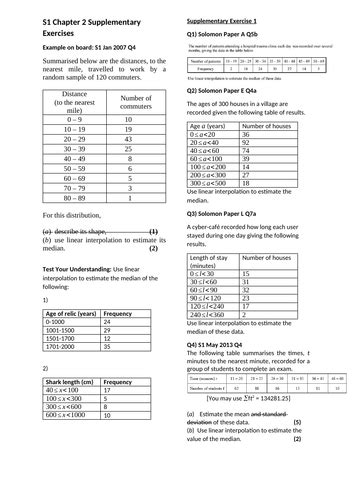 Stats Year 1 Chapter 2 Measures Of Location And Spread Teaching