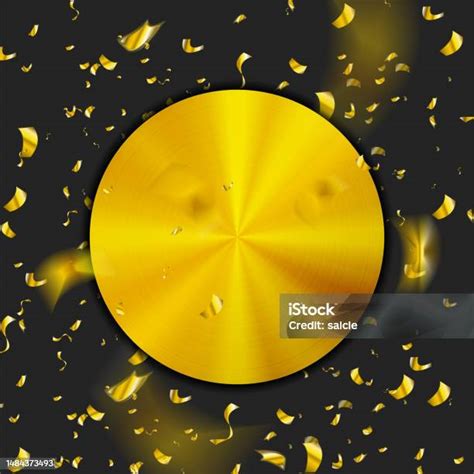 반짝이는 황금 호일 색종이와 검은색 바탕에 광택 있는 원 검은색에 대한 스톡 벡터 아트 및 기타 이미지 검은색 곡선