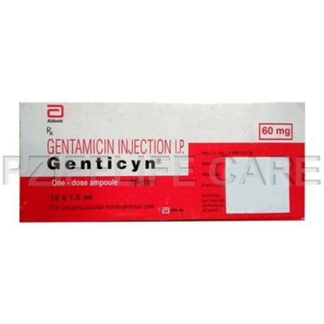 Liquid Gentamicin Injection Genticyn 60mg At Best Price In Surat