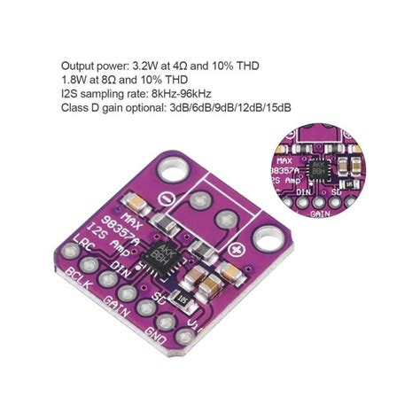 Max98357 Amplificador Audio Mono I2s 3w Clase D Esp32 Raspbe 5