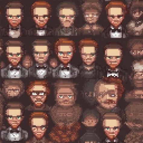 Pixel Art Tuxedo Ensemble Of Men Premium AI Generated Image