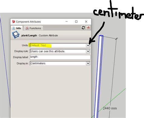 Dynamic Components Length Issue Dynamic Components Sketchup Community