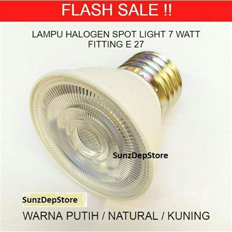 Jual Lampu Led Halogen Light Spotlight Watt Ac V Hz E Bohlam White Warmwhite