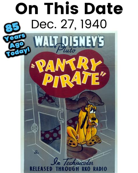 Days ️ 𝐎𝐧 𝐓𝐡𝐢𝐬 𝐃𝐚𝐭𝐞 𝐢𝐧 𝐃𝐢𝐬𝐧𝐞𝐲 𝐇𝐢𝐬𝐭𝐨𝐫𝐲 𝐃𝐞𝐜𝐞𝐦𝐛𝐞𝐫 𝟐𝟕 𝟏𝟗𝟒𝟎 85 Years Ago Today The Classic Pluto