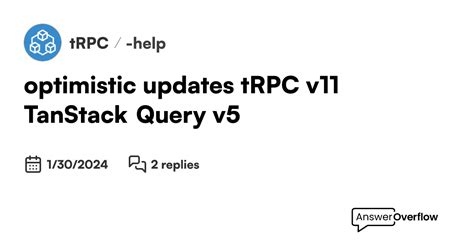 Optimistic Updates Trpc V11 Tanstack Query V5 Trpc