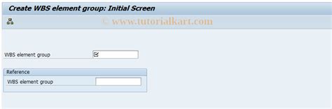 KJH1 SAP Tcode Create WBS Element Groups