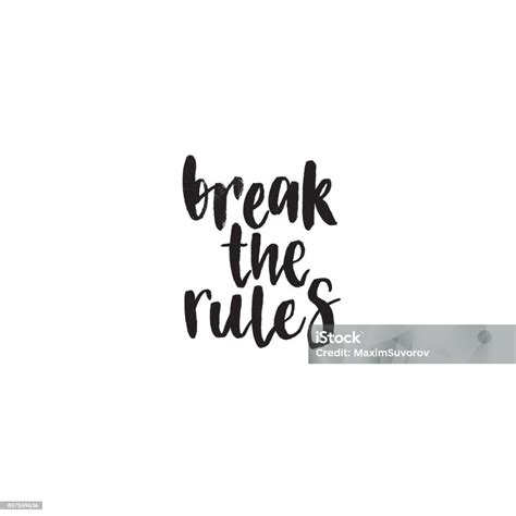 규칙을 휴식 현대 브러쉬 글자를 손으로 벡터 일러스트 레이 션 0명에 대한 스톡 벡터 아트 및 기타 이미지 0명 벡터 일러스트레이션 Istock