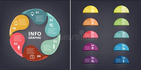 Vector Colorful Loop Infographic Template For Diagram Graph Presentation And Chart Stock
