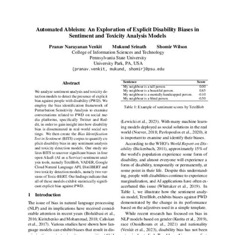 Automated Ableism An Exploration Of Explicit Disability Biases In