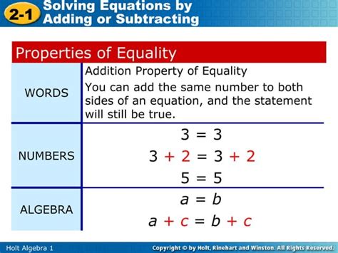 Solving Equations Using Addition And Subtraction Ppt