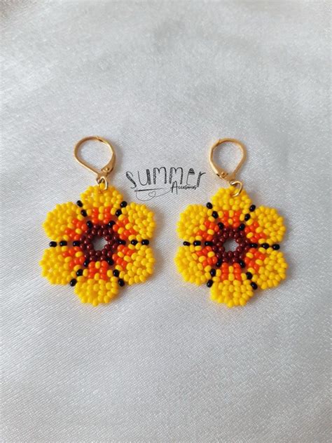 Aretes De Chaquira Calibrada Aretes Pepitas Aretes De Mostacillas