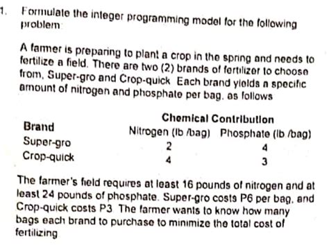 Formulate The Integer Programming Model For StudyX